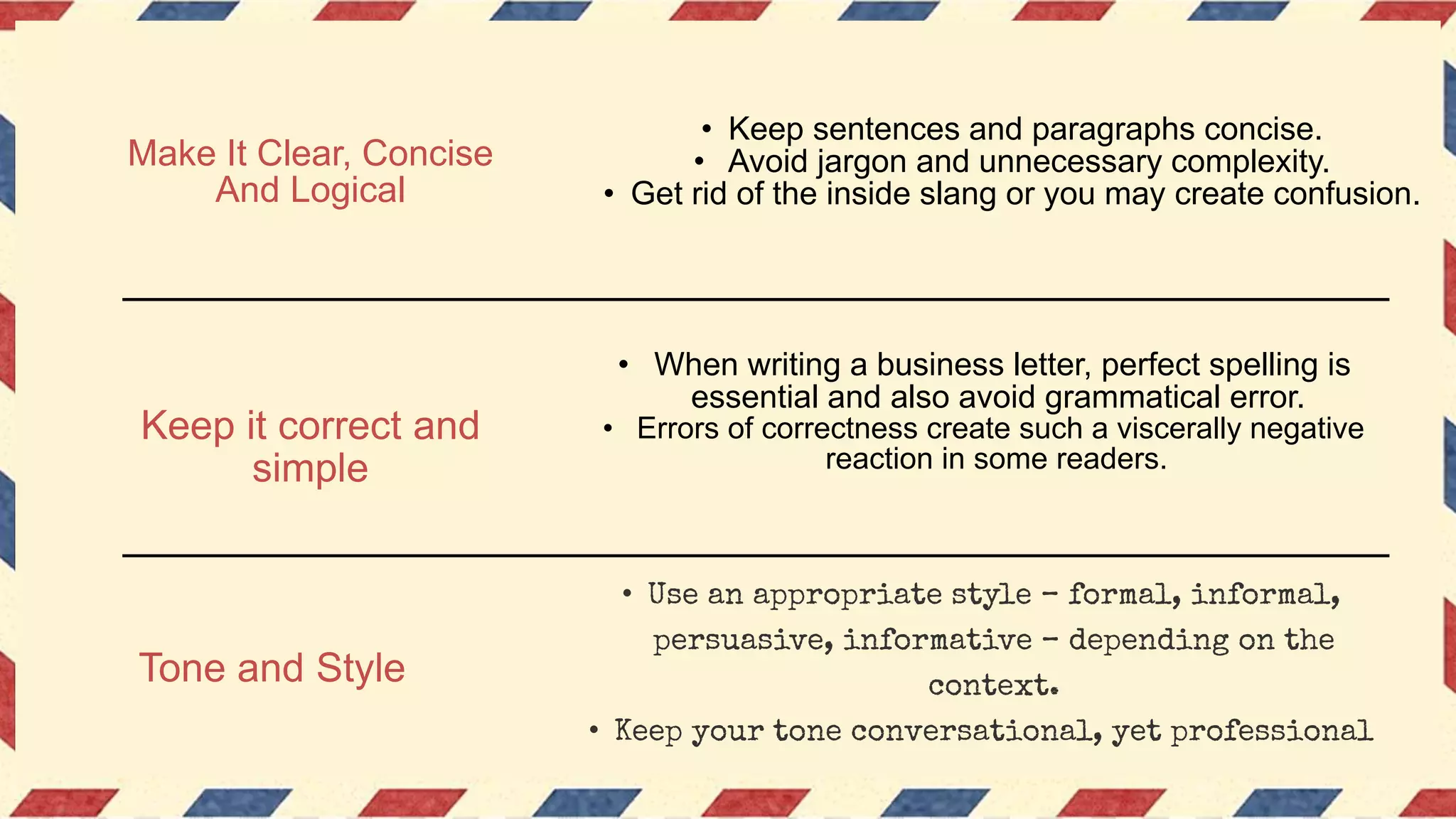 Tips on writing Business Letter | PPTX