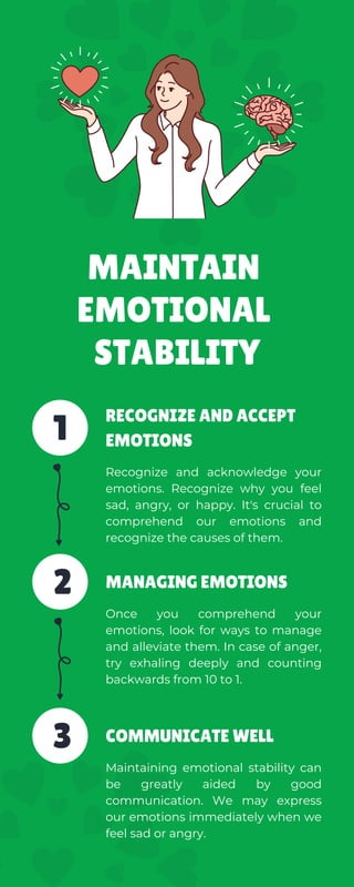 Maintain emotional stability - Counsel India | PDF