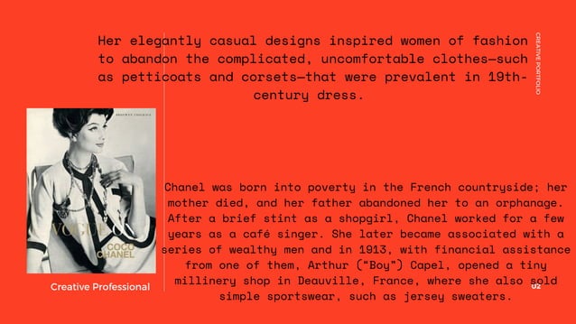 Coco Chanel biography about fashion and life | PPT
