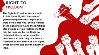 Fundamental Rights in indian constitution | PPTX | Law