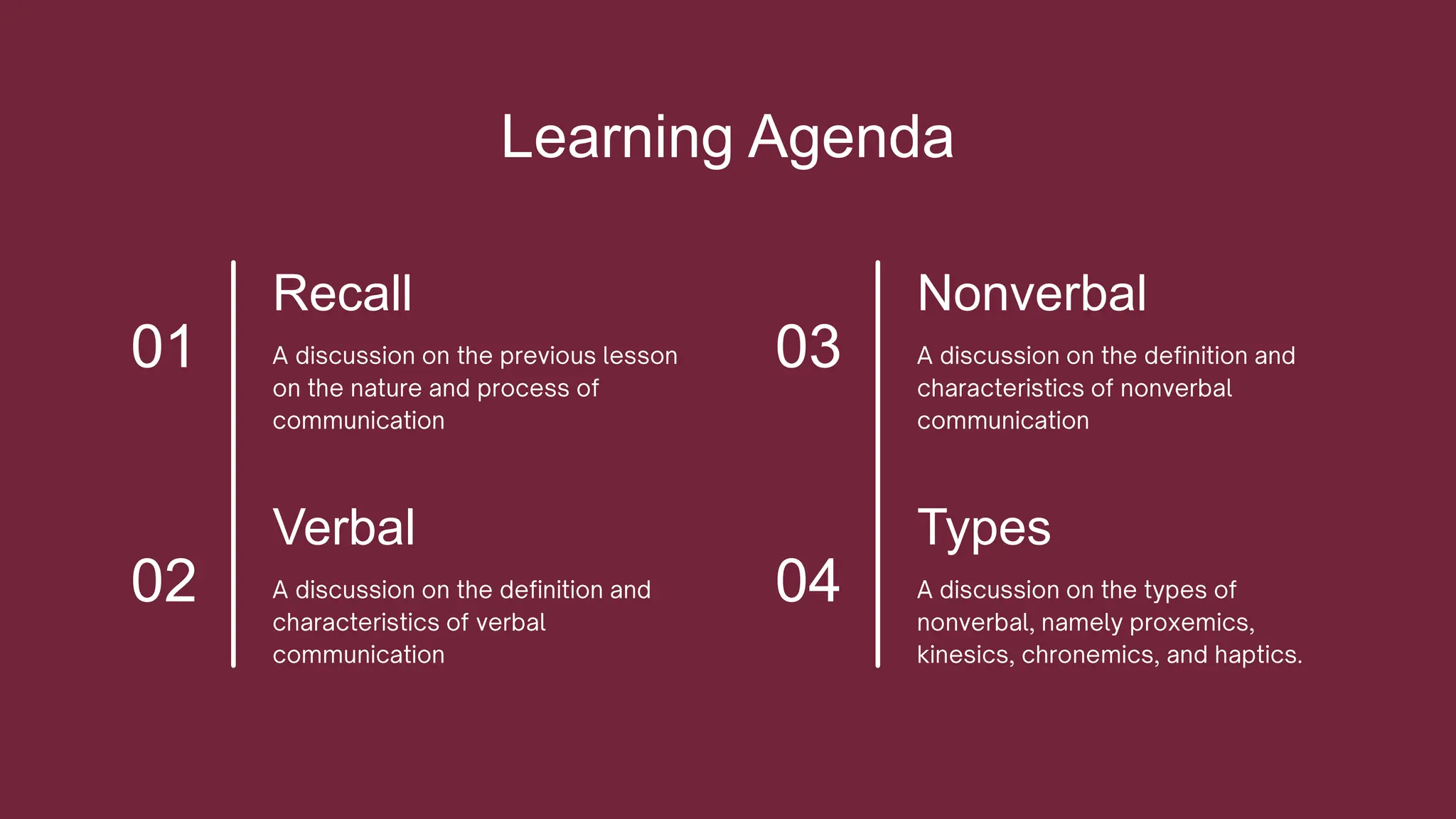 Red and White Illustrative English Verbal and Nonverbal Communication ...