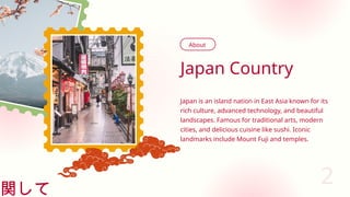 Red and White Illustrative Japan Country Introduction Education ...
