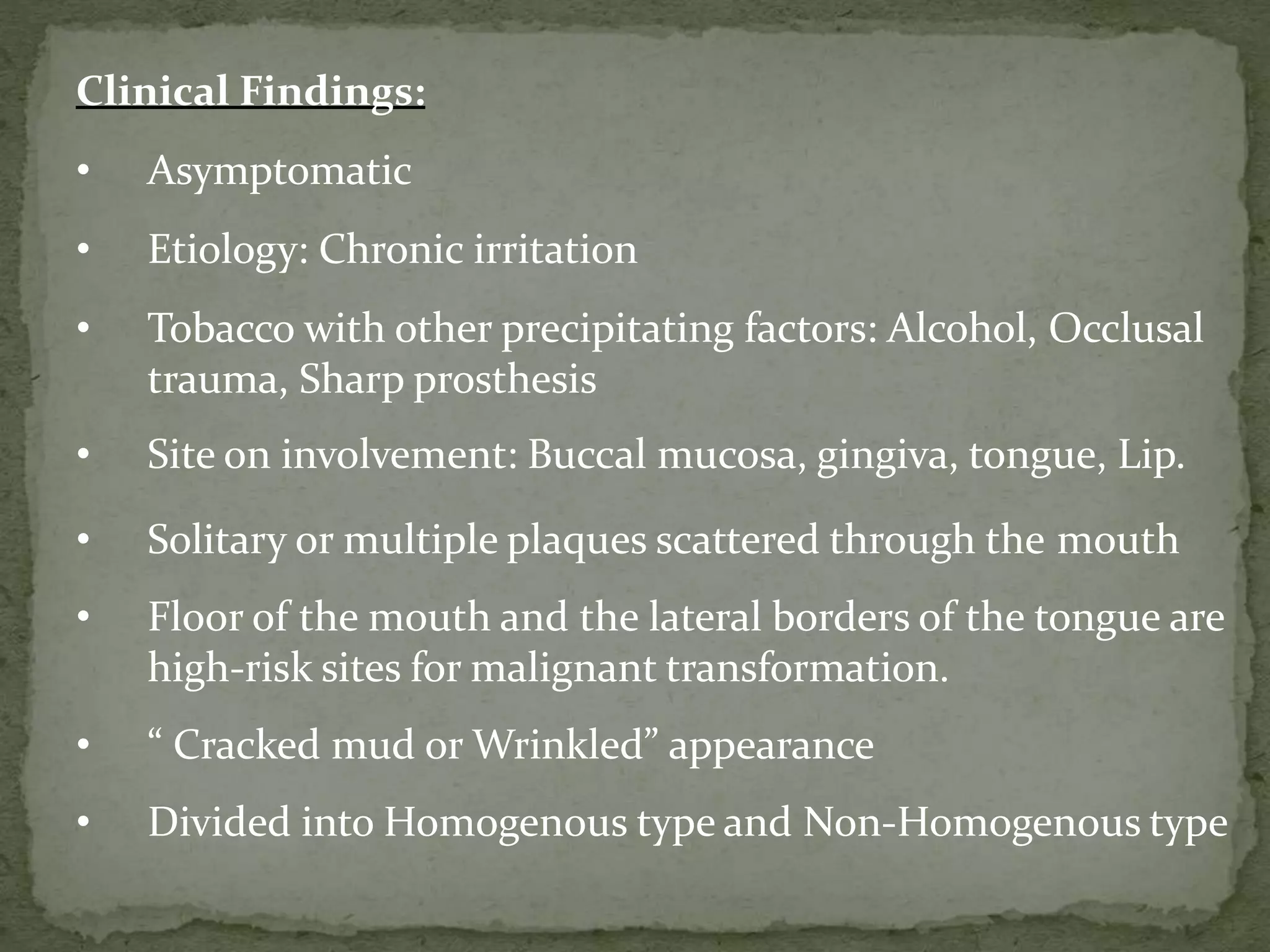 Red and White lesions Part 1 | PPTX