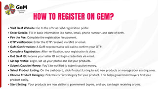 GEM REGISTARTION A STEP BY STEP GUIDE FOR BUSINESS | PDF