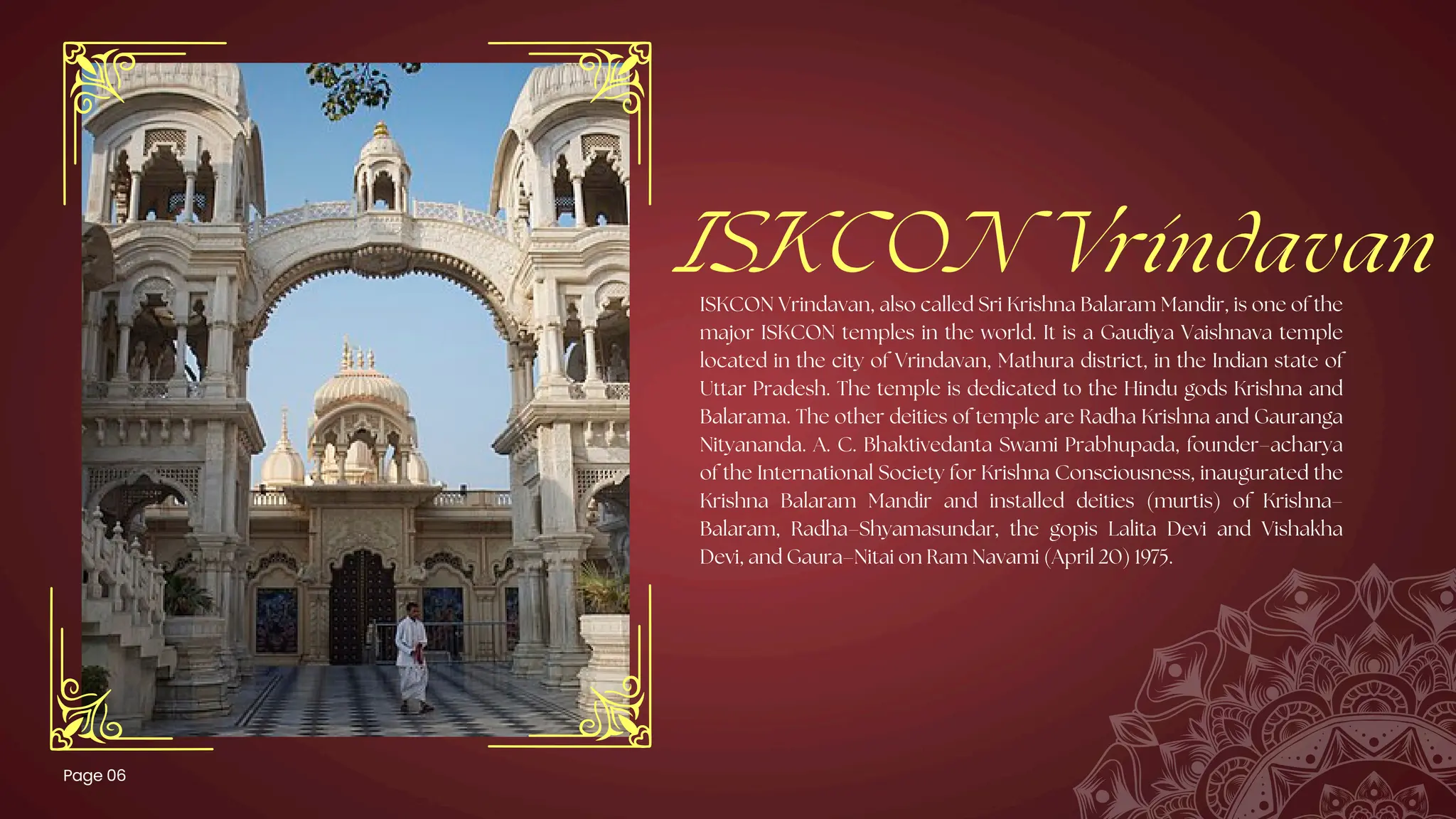 Must Visit Temples in Vrindavan: Radhe Radhe | PDF
