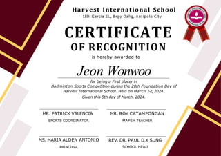 Red and Yellow Certificate.pptxJ6YC45TC65Y6Y | PPTX