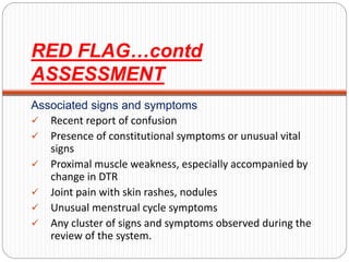 RED AND YELLOW FLAG.pptx red and yellow flag for low back pain | PPTX