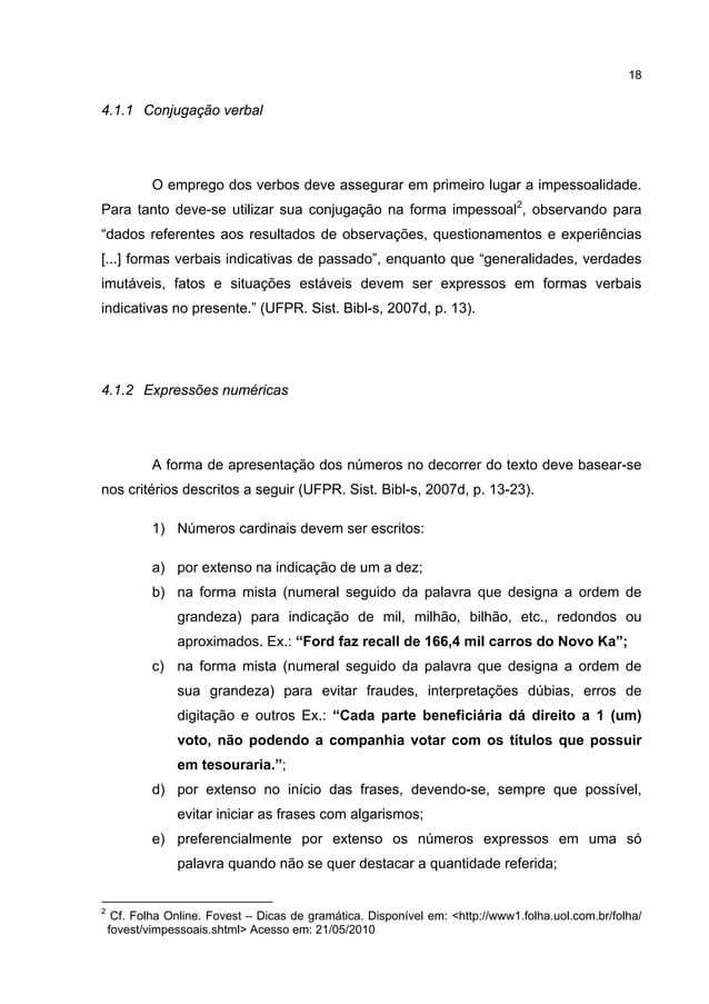 Redação E Formatação De Trabalhos Científicos De Acordo Com As Normas