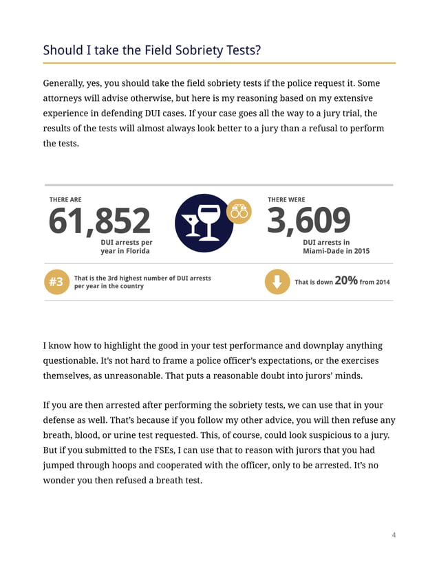 Florida Field Sobriety Tests | PDF