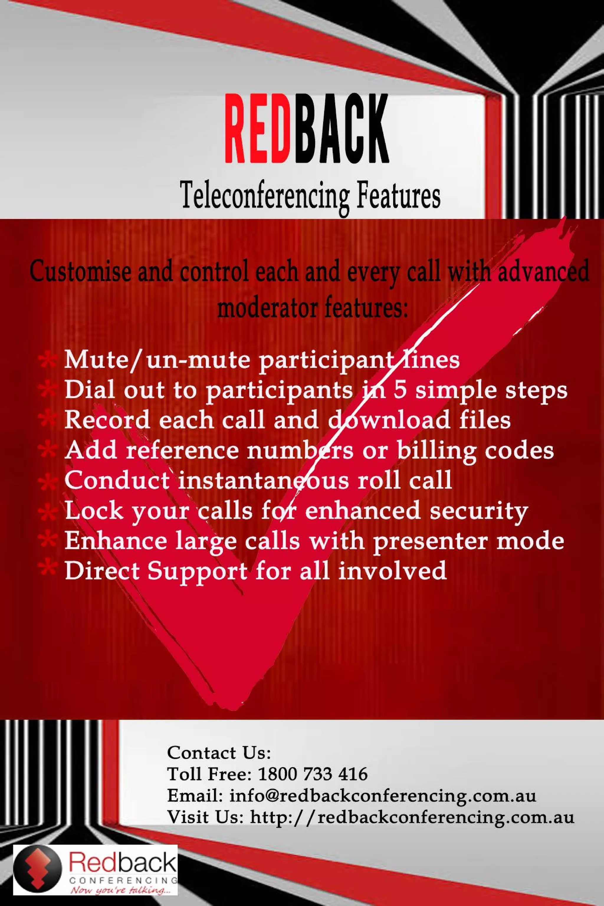 Redback Teleconferencing Features | PDF