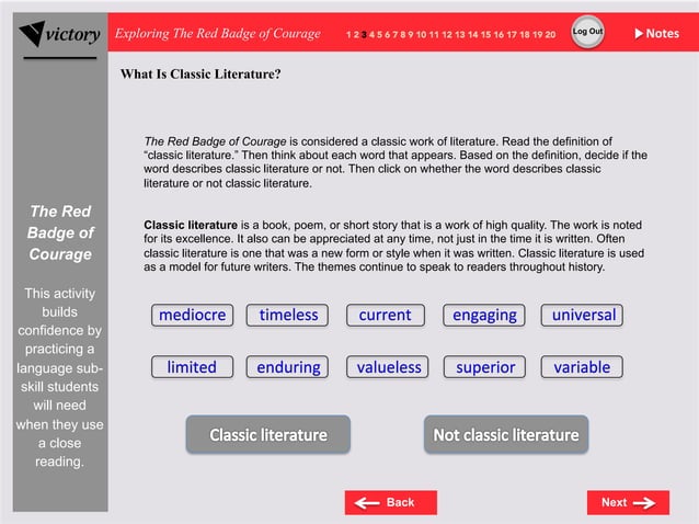 Red badge of courage critical thinking tool | PPT