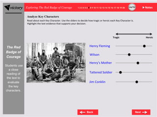 Red badge of courage critical thinking tool | PPT