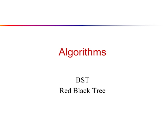 Red black tree | PPT