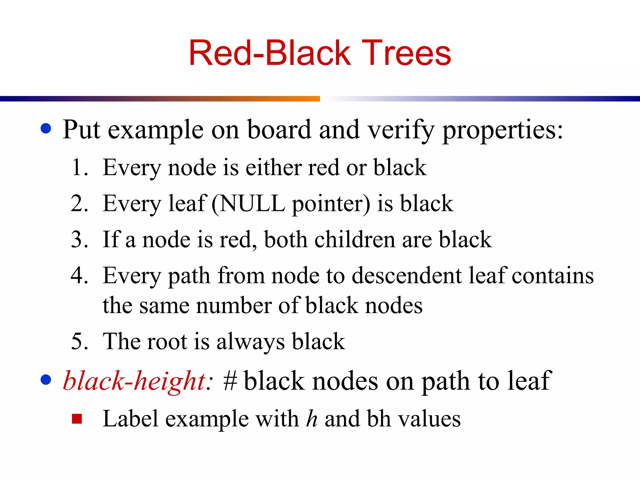 Red black tree | PPT | Programming Languages | Computing