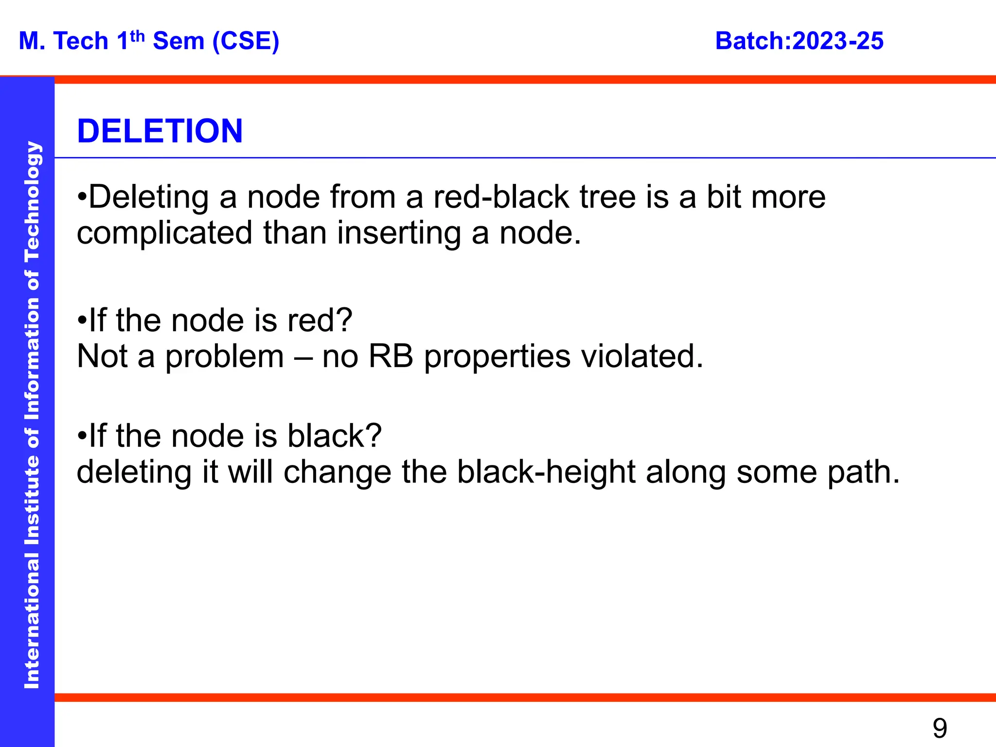 Red Black Tree,Red black tree, Cases-insertion, Deletion | PPTX