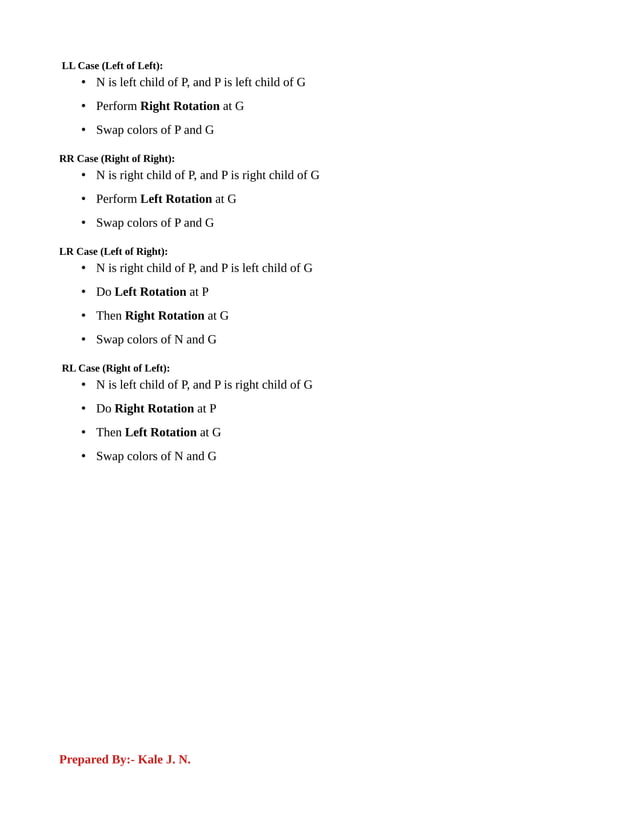 Red Black Tree In Data Structure And Insertion Operation Pdf