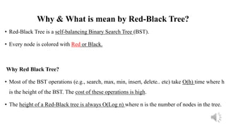 Red black tree in data structure | PPTX