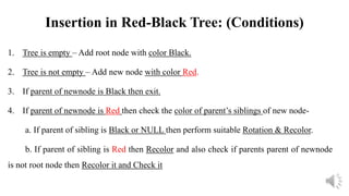 Red black tree in data structure | PPTX