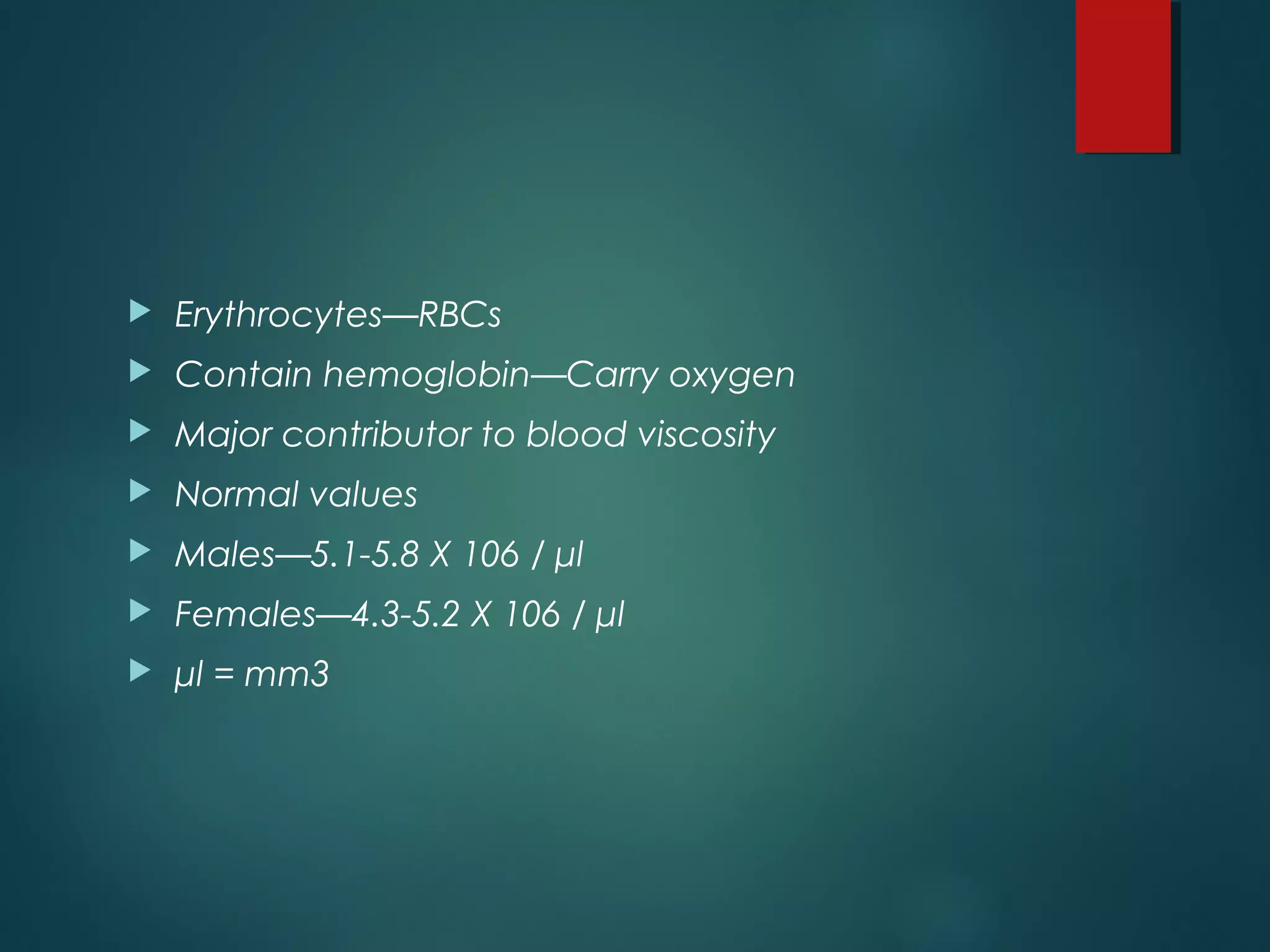 Red blood cell & bleeding disorders | PPT