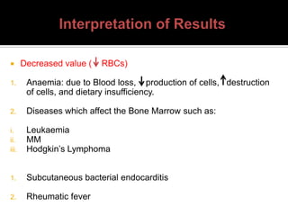 Red blood cell count | PPSX