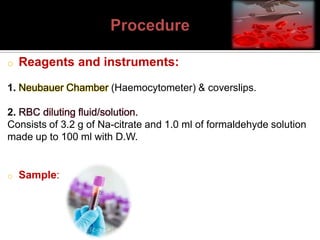 Red blood cell count | PPSX