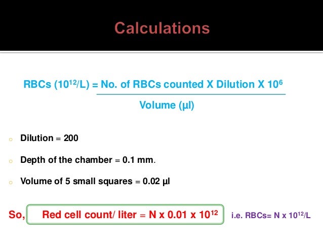 Red blood cell count