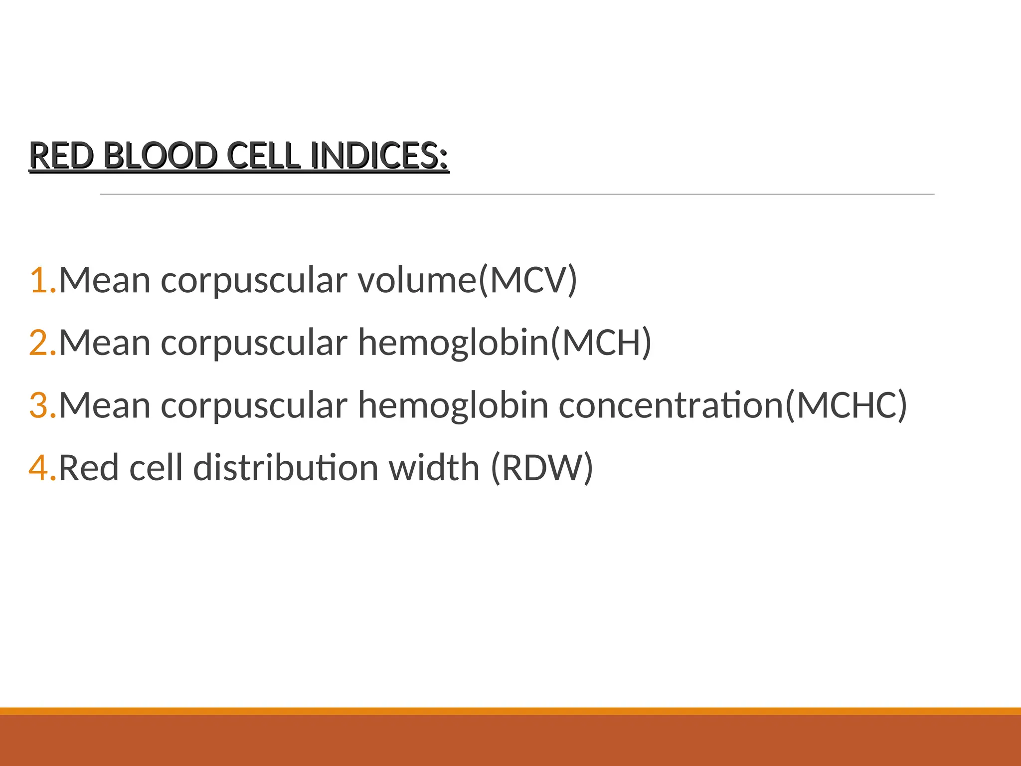 Red blood cell indices. Types of blood indices | PPT