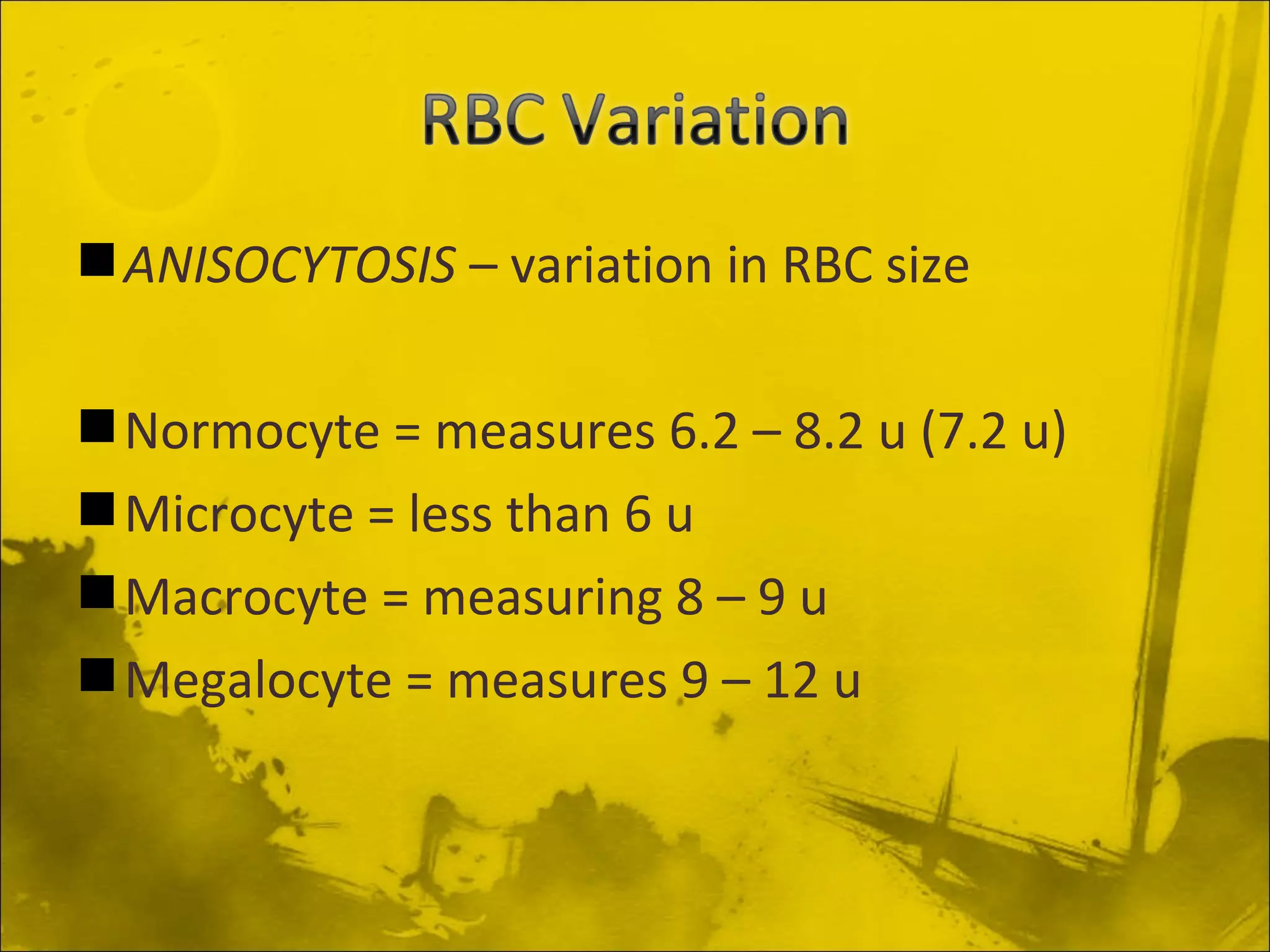 Red blood cell variation. | PPT