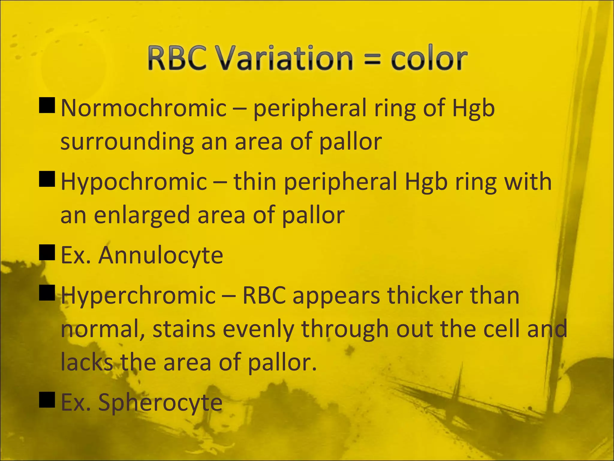 Red blood cell variation | PPT