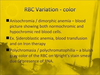 Red blood cell variation | PPT