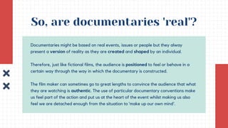 Red Blue Green Illustrative English Media Documentary Film Conventions ...