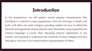 Describing Physical Appearance Presentation | PDF