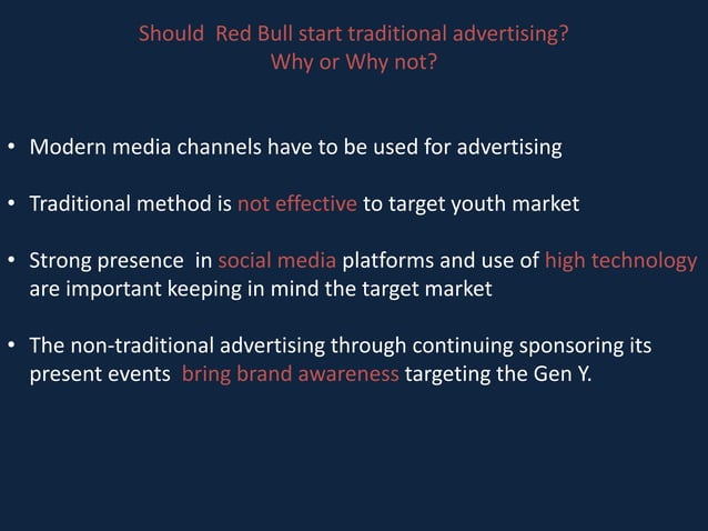 Red bull case study | PPTX | Marketing and Advertising | Business