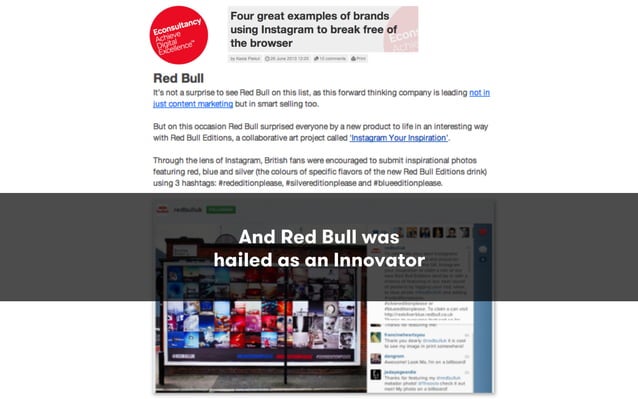 Red Bull: Instagram Your Inspiration case study | PPT