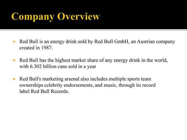 Red bull marketing strategy | PPT