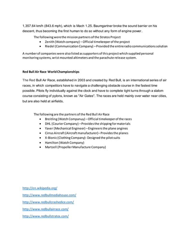 Red bull partnerships | PDF