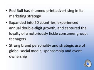 Red bull Case Study | PPTX | Marketing and Advertising | Business