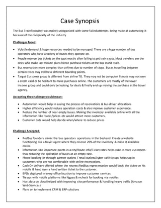 Presentation - Case Study: RedBus.in – Automating the Bus Travel ...