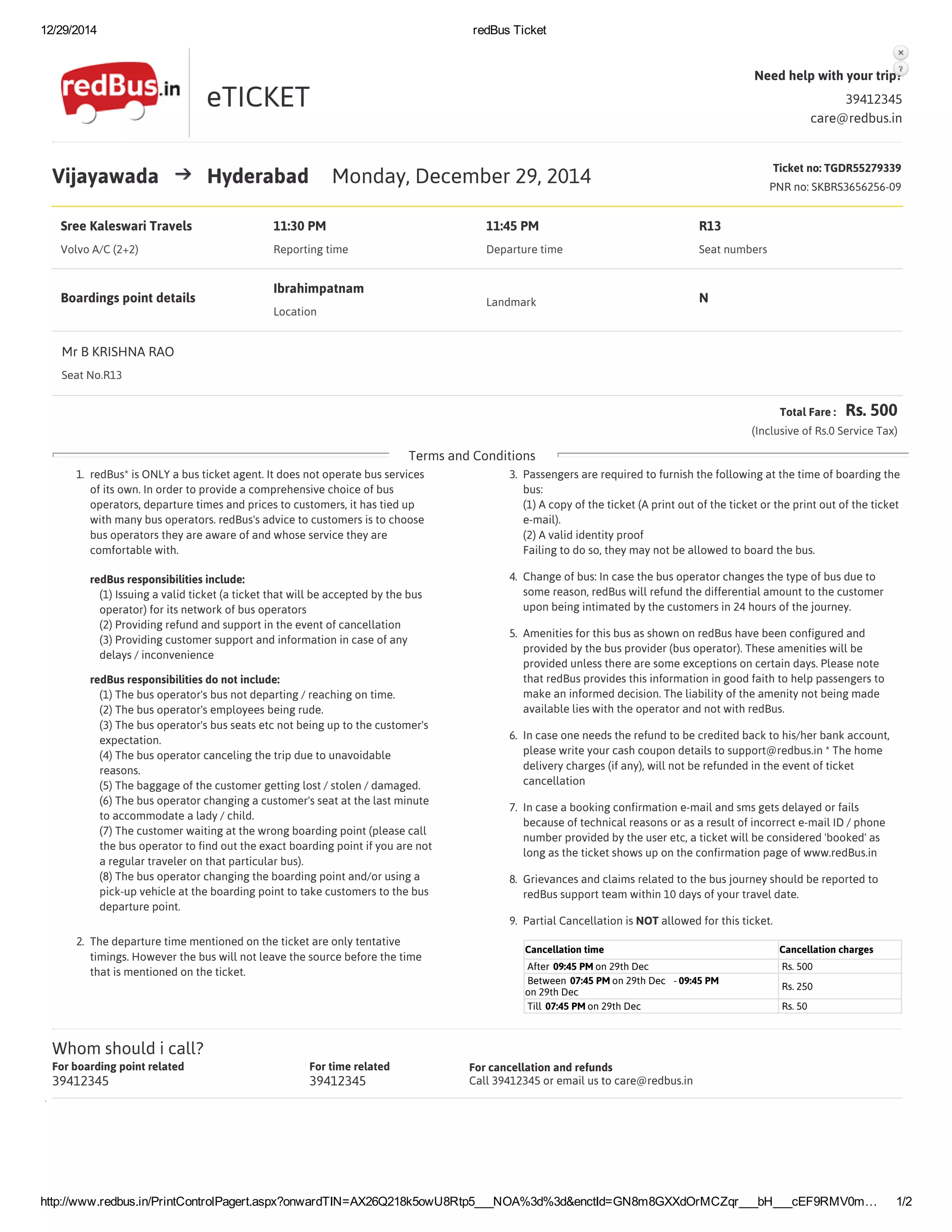 Red bus ticket | PDF