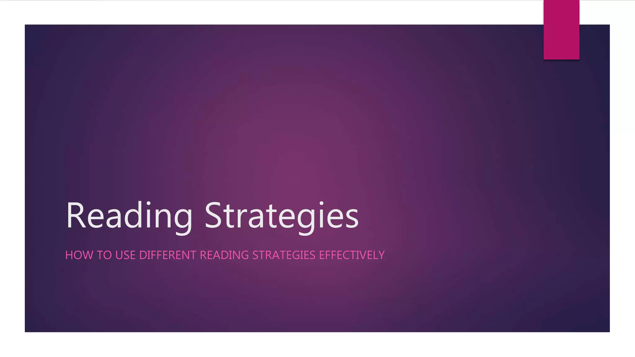 Reading Strategies | PPT