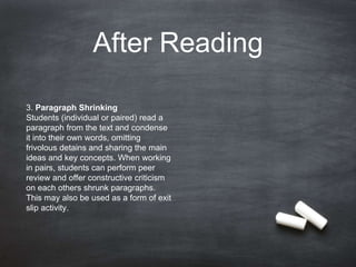 Before During & After Reading Strategies | PPTX