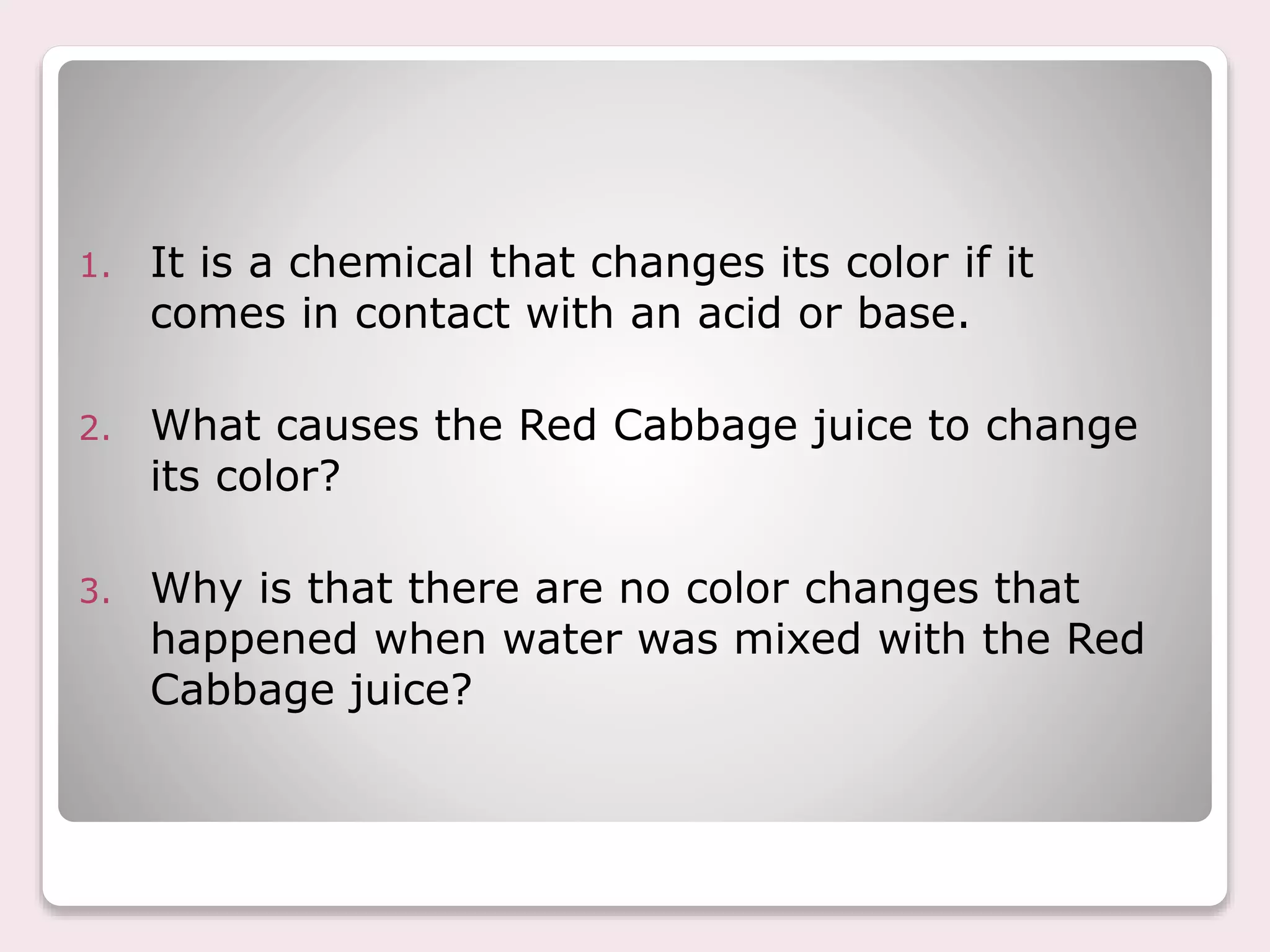 Red cabbage chemistry | PPTX