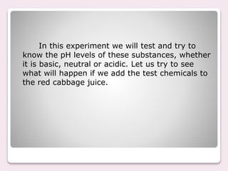 Red cabbage chemistry | PPTX