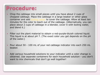 Red cabbage chemistry | PPTX