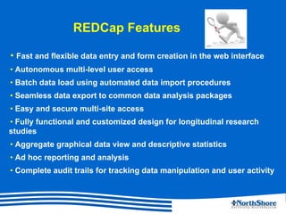 Introduction to using REDCap for multi-site longitudinal research in ...
