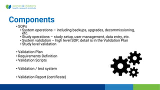 A Pragmatic Approach to REDCap Validation | PPTX
