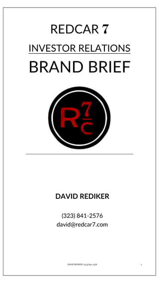 RedCar7 Brand Pitch Deck | PDF