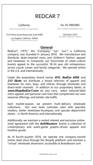 RedCar7 Brand Pitch Deck | PDF