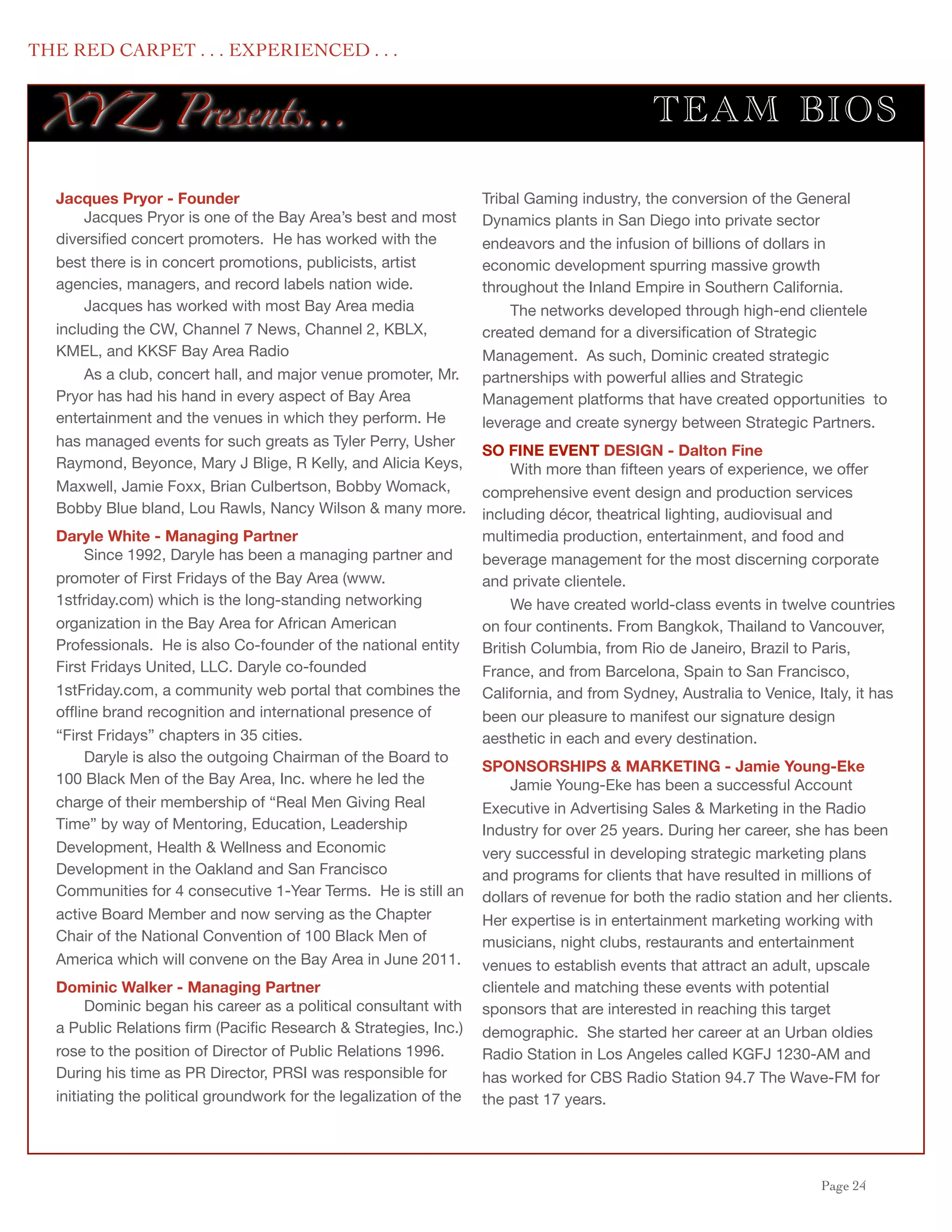 Red Carpet Experience | PDF