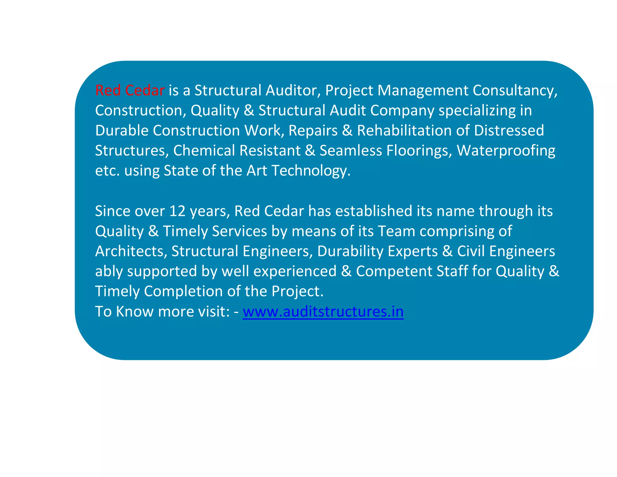 Red cedar structural audit presentation 2 | PPT